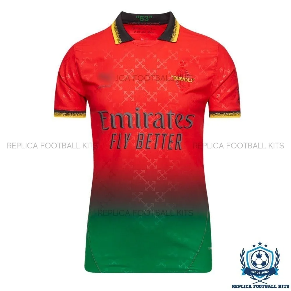 AC Milan Red Green Fourth Men Replica Shirt 24/25 | Official Feel