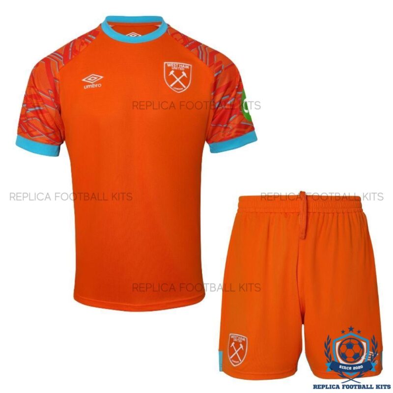 West Ham Orange Goalkeeper Kid Replica Kit 25/26 | Official Look