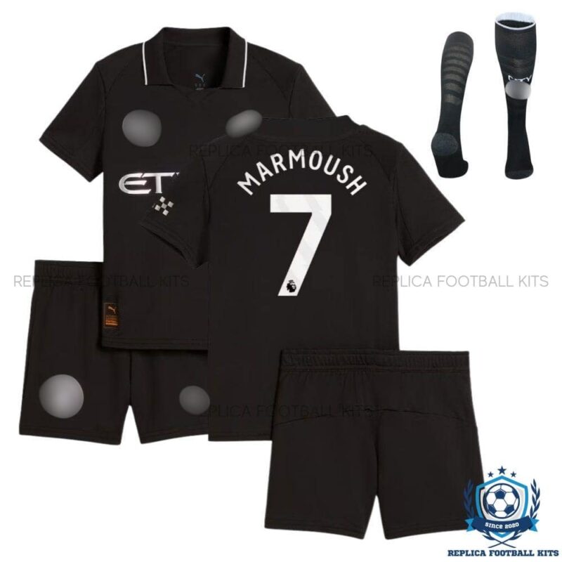 Man City Marmoush 7 Away Kid Replica Kit 25/26 | Official Feel