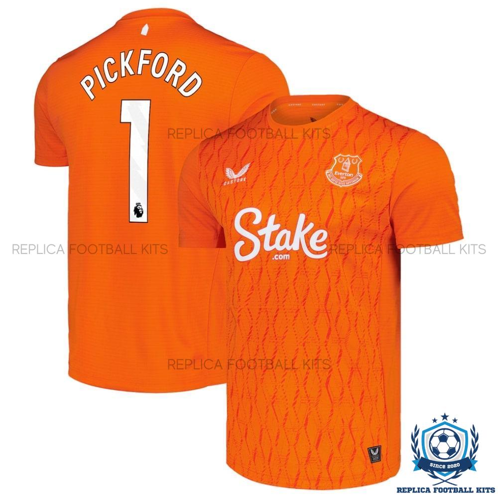 Everton Pickford 1 Orange Goalkeeper Men Replica Shirt 25/26 | Official ...
