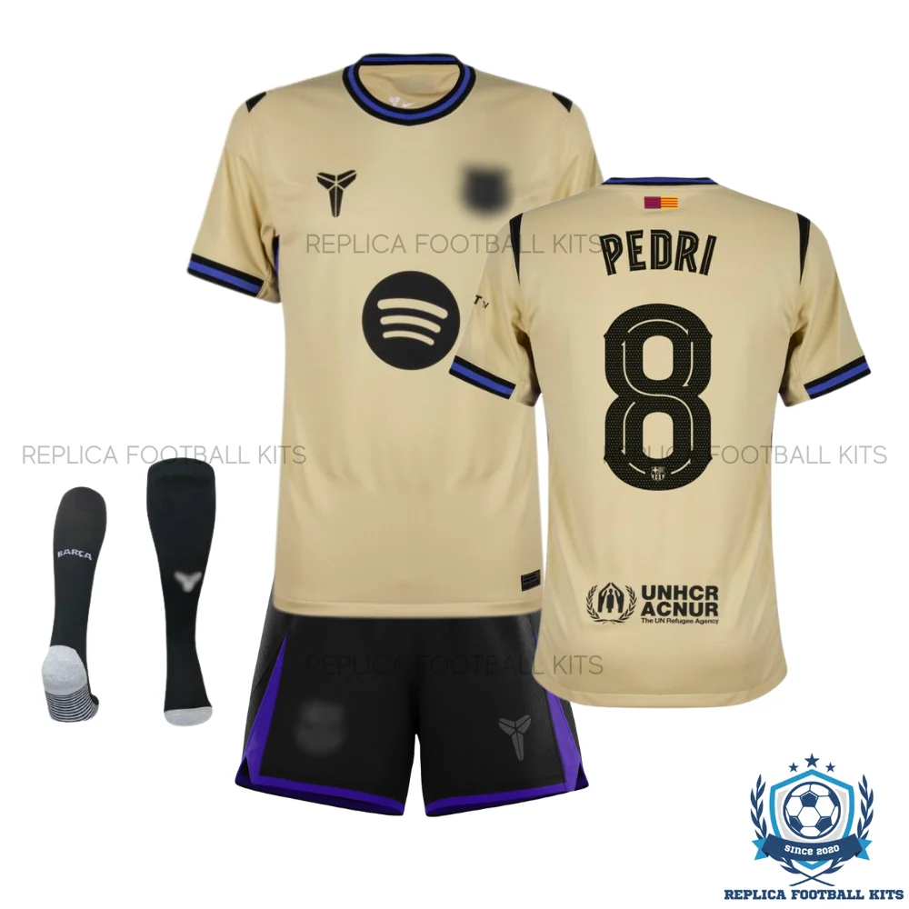 Barcelona PEDRI 8 Away Kids Replica Football Kit 2025/26 - Fan Version ...