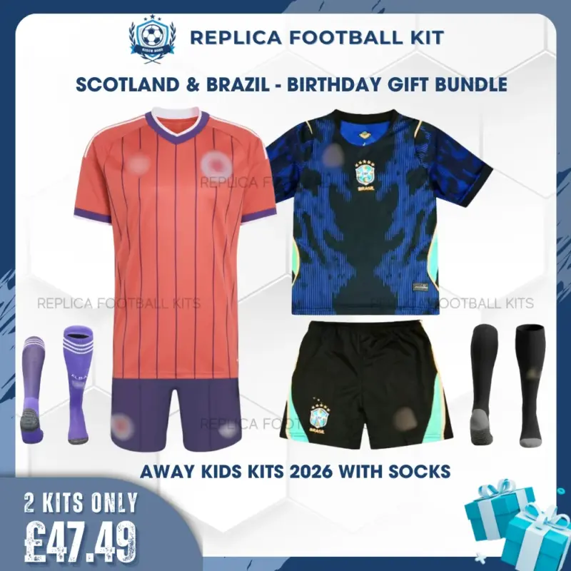Scotland and Brazil World Cup 2026 Full Kit Gift Set - Away Kids ...